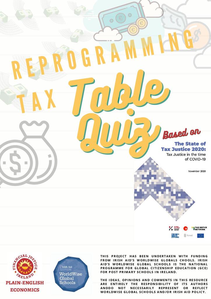 Reprogramming Tax Table Quiz | Financial Justice Ireland